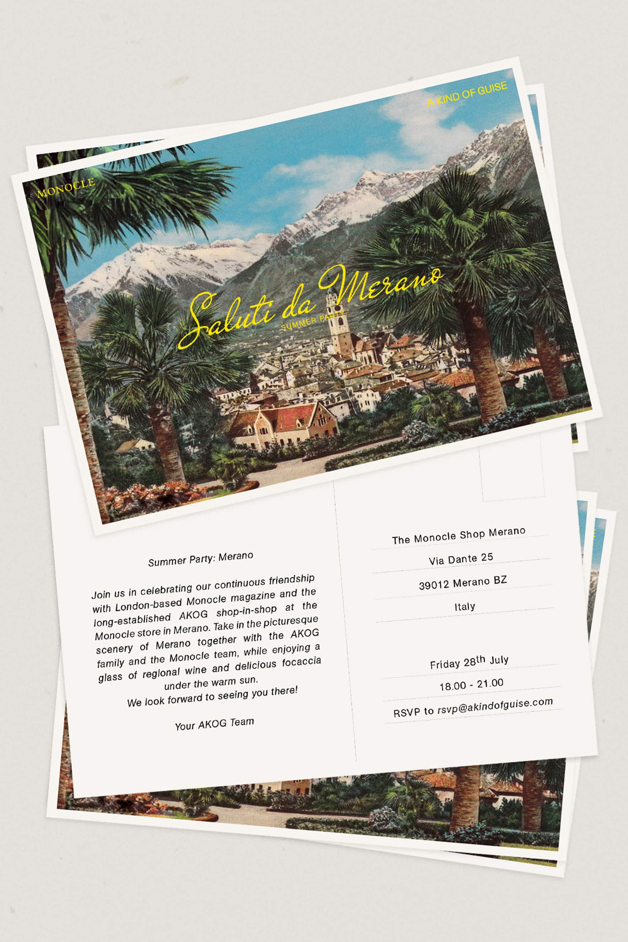 SUMMER PARTY: MERANO – A KIND OF GUISE